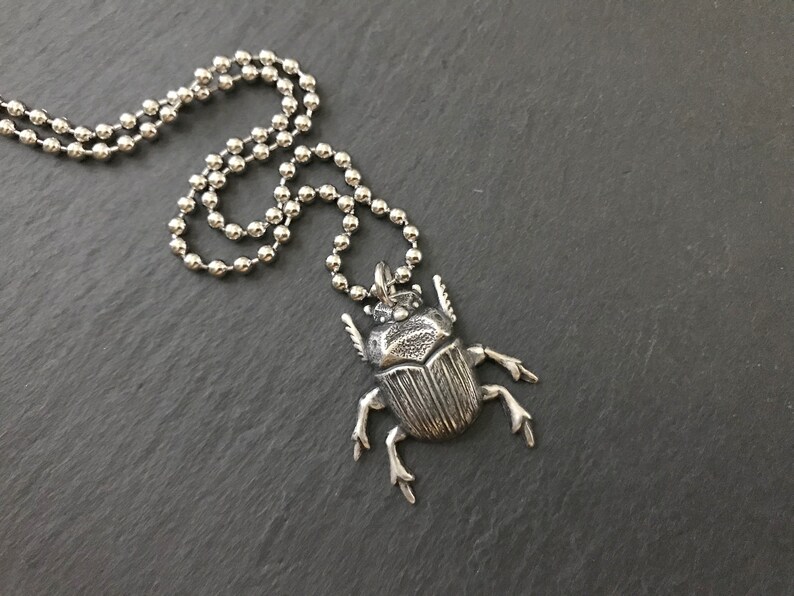 Beetle Necklace Silver Bug Patina Insect Gold Beetle Scarab - Etsy