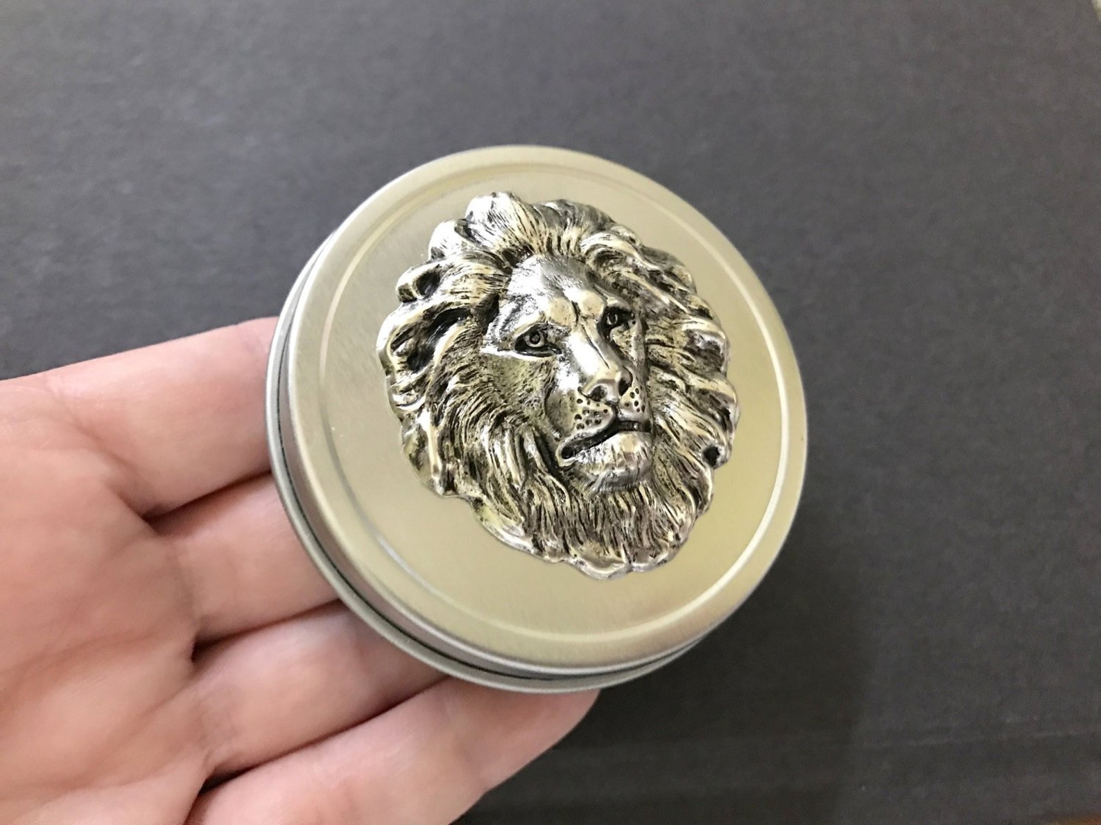 Lion Trinket Box Lion Pill Box Lion's Mane Lion's Head | Etsy