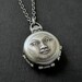 Full Moon Locket Celestial 4 Photo Locket Necklace Folding Men's Locket ...