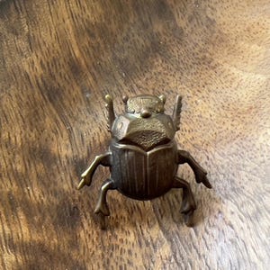 Beetle Tie Tack Dark Patina Insect Lapel Pin Brass Bug Hat Pin Creepy ...