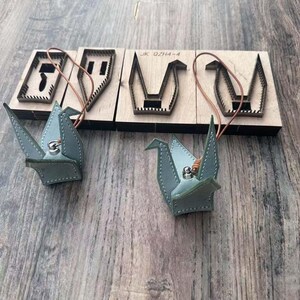 Origami Crane Pendant Leather Cutting Mold, Origami Crane Bag Hanger ...