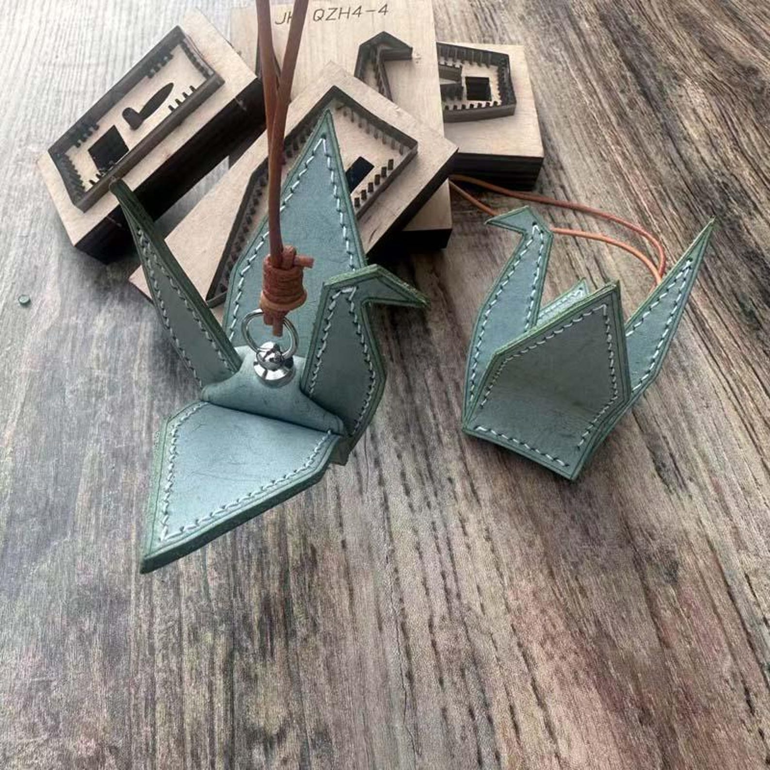 Origami Crane Pendant Leather Cutting Mold, Origami Crane Bag Hanger ...