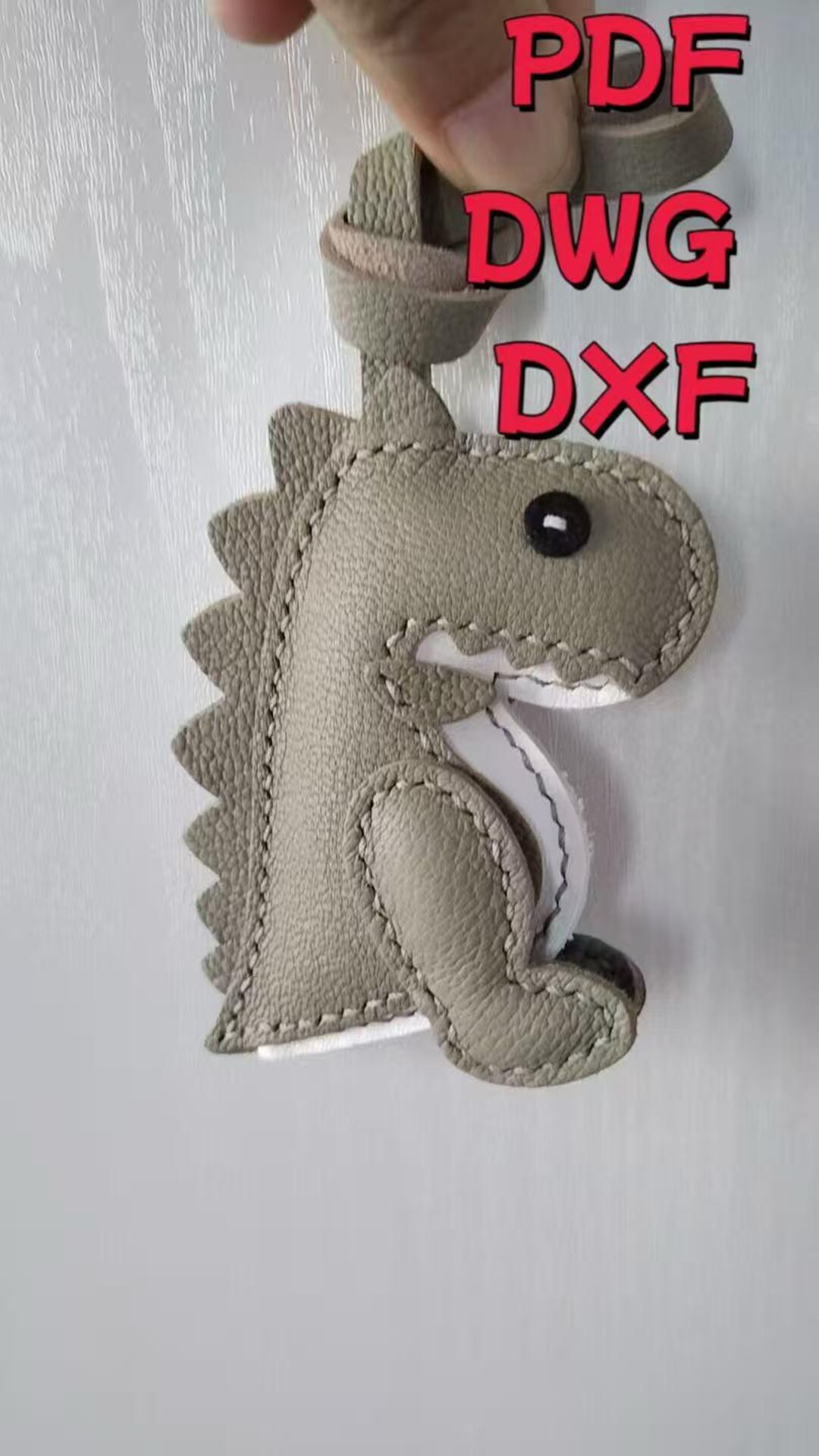 PDF DXF DWG Format Keychain, Dinosaur Keychain, Blueprint Dinosaur ...
