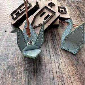 Origami Crane Pendant Leather Cutting Mold, Origami Crane Bag Hanger ...