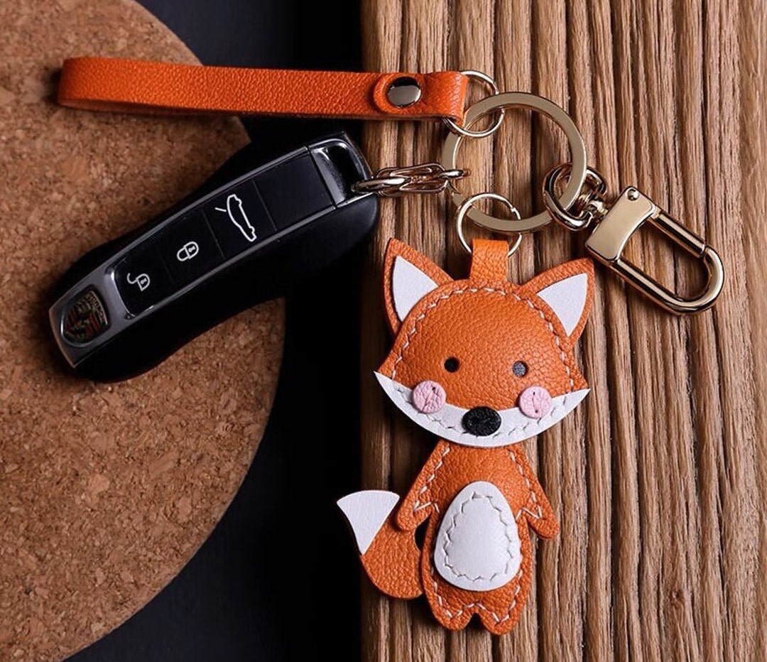 Fox Keychain Pendant Customization Pure Handmade Car Keychain Bag ...