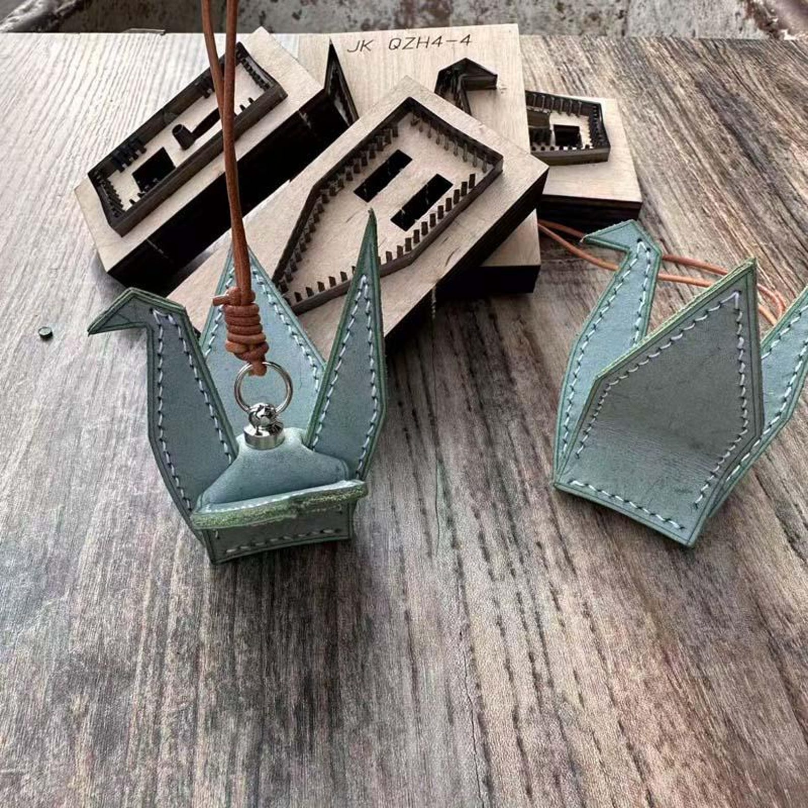 Origami Crane Pendant Leather Cutting Mold, Origami Crane Bag Hanger ...