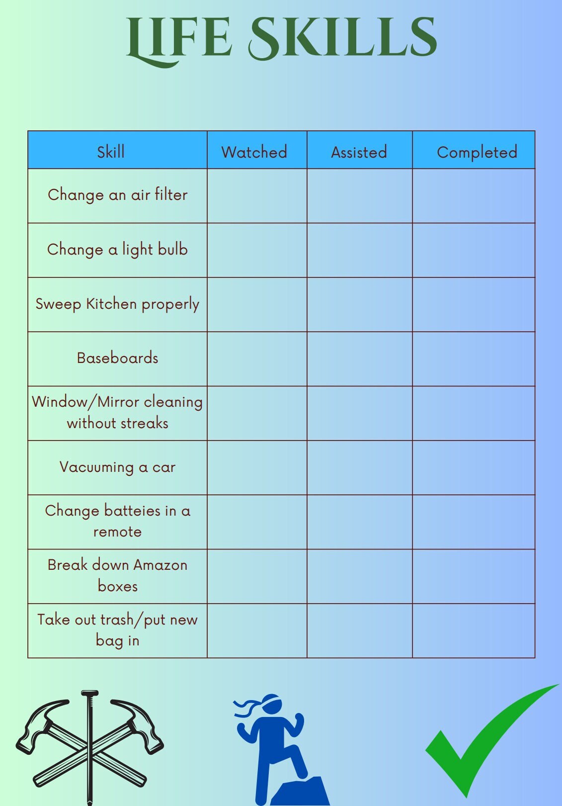 Life Skills for Kids (over 70 Skills for Ages 10+) - Etsy