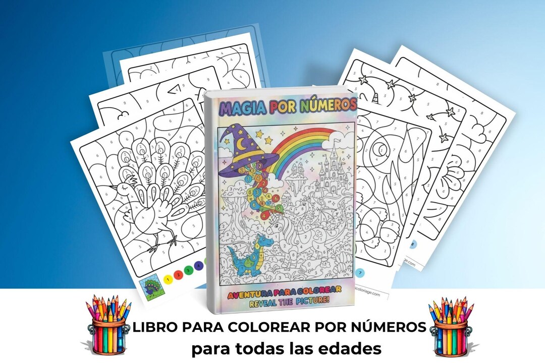 Printable Color by Numbers Book | Coloring for All Ages | Creative Anti ...