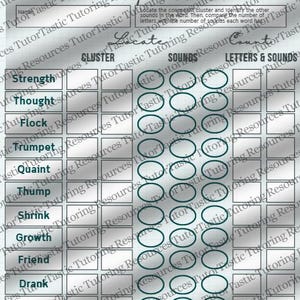 Consonant Clusters Workbook - Etsy