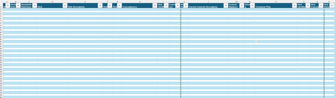 Risk Register Excel Template Risk Management Project Management ...