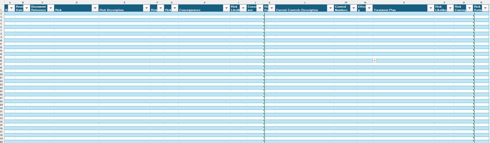 Risk Register Excel Template Risk Management Project Management ...