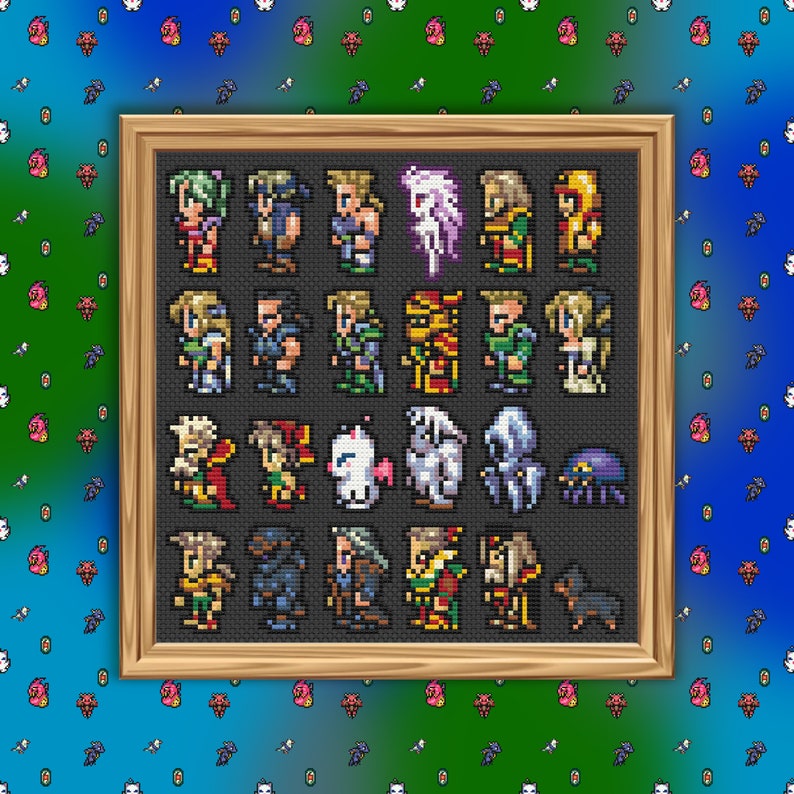 Heroes and Villians Sprite Display Cross Stitch Pattern Instant ...