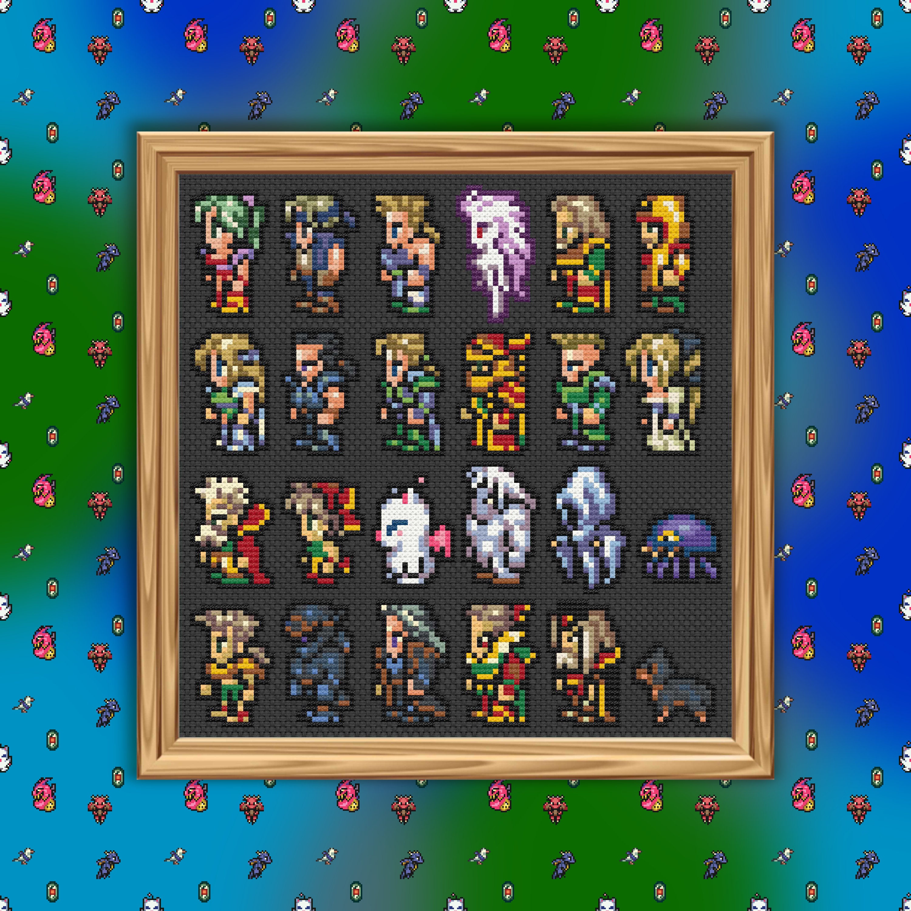 Heroes and Villians Sprite Display Cross Stitch Pattern Instant ...