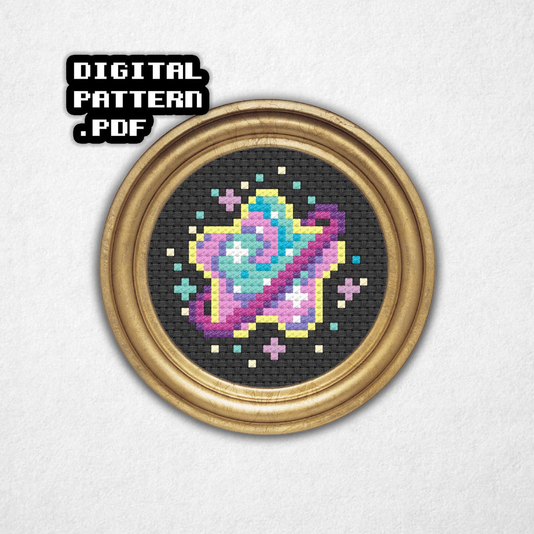 Starry Planet Remix - Mini Cross Stitch Pattern PDF, Pixel Art Style ...