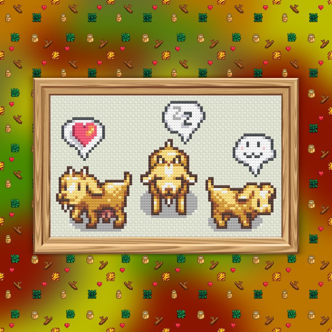 Stardew Goat Sprites Bite Sized Sprite Display Cross Stitch Pattern ...
