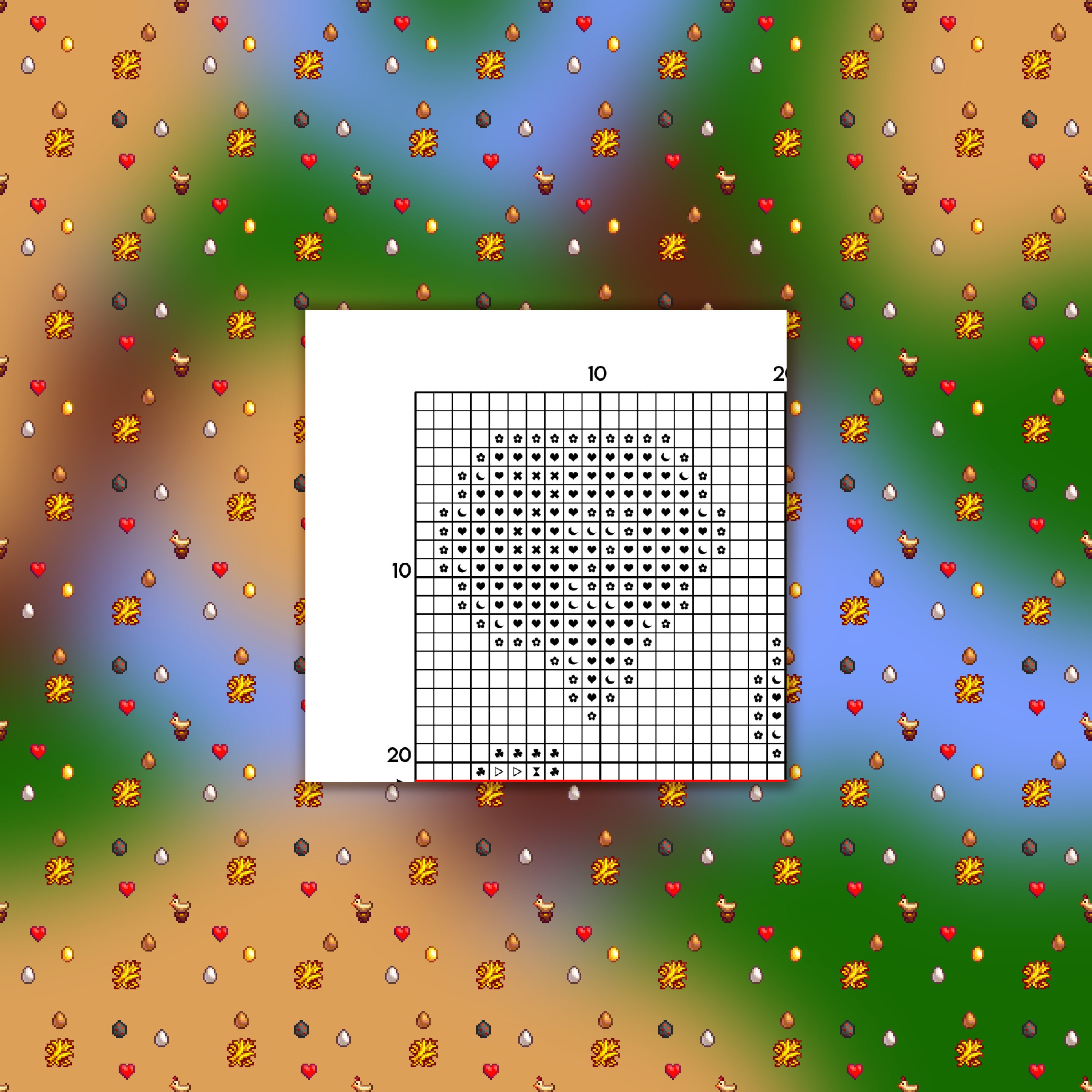 Stardew Chicken Sprites - Bite Sized Sprite Display Cross Stitch ...