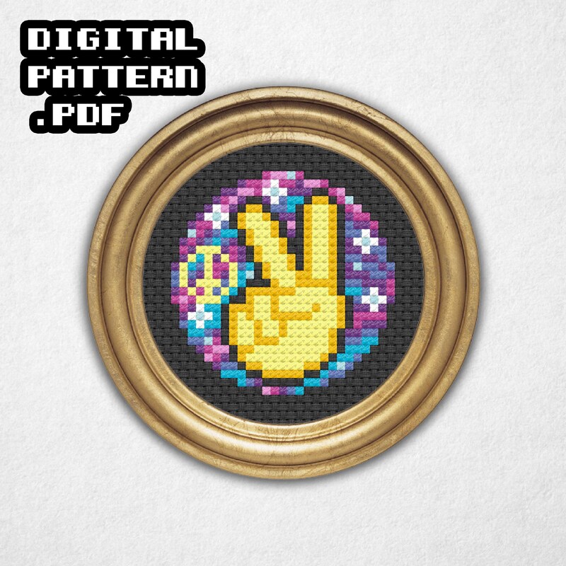 Peace Sign Cross Stitch - Etsy