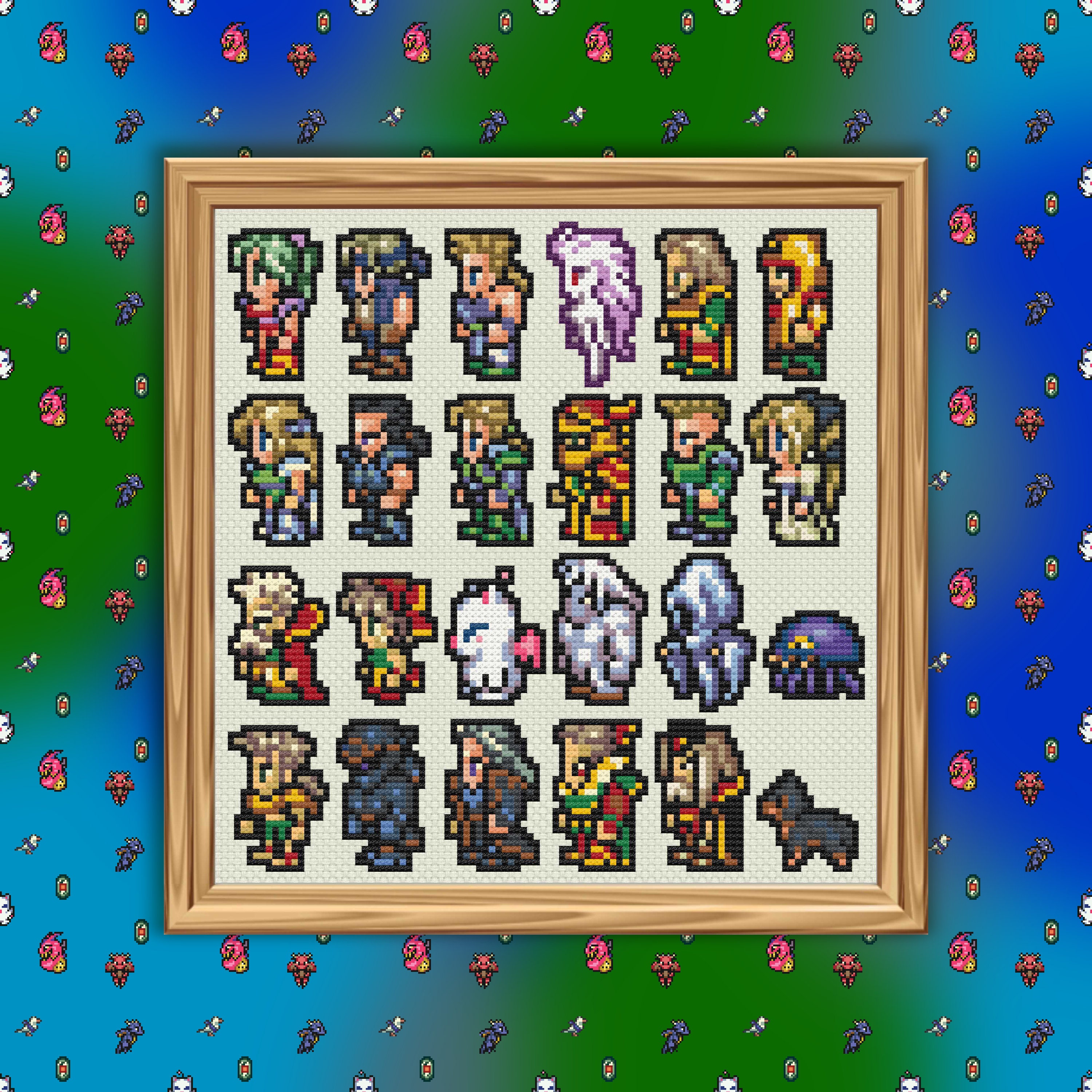 Heroes and Villians Sprite Display Cross Stitch Pattern Instant ...