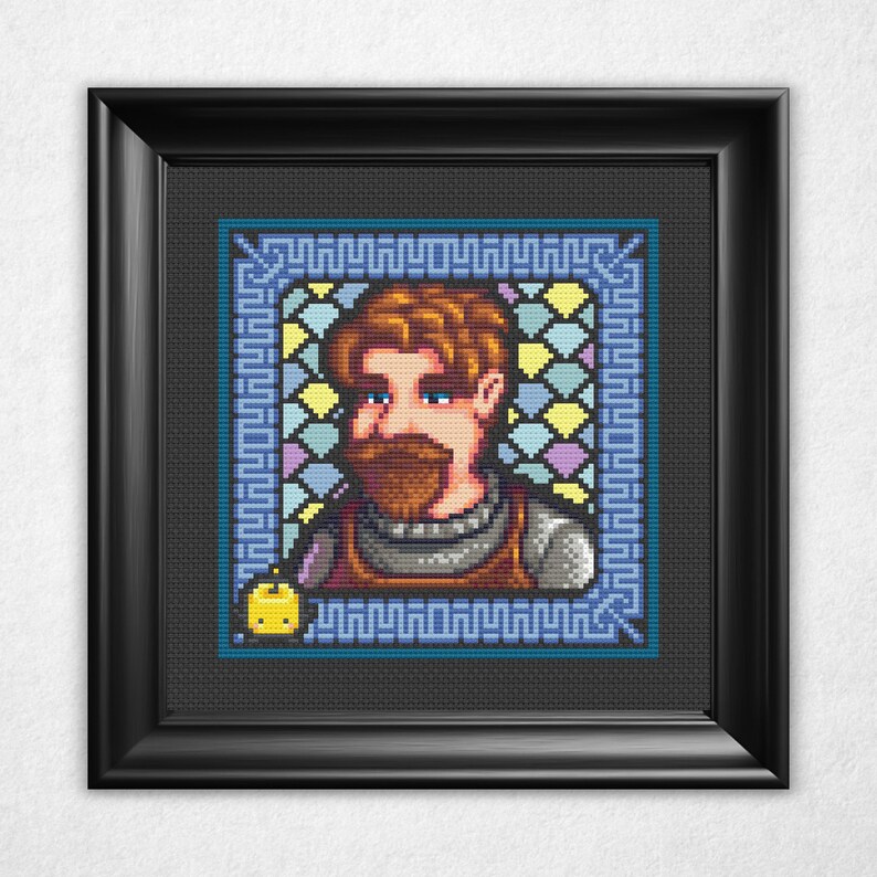 Clint Portrait - Stardew Valley Cross Stitch Pattern PDF, Stained Glass ...