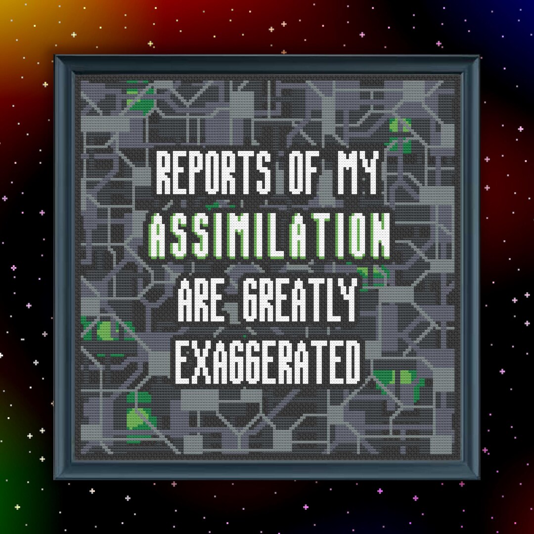 Assimilation Cube Quote Cross Stitch Pattern, Instant Download PDF ...