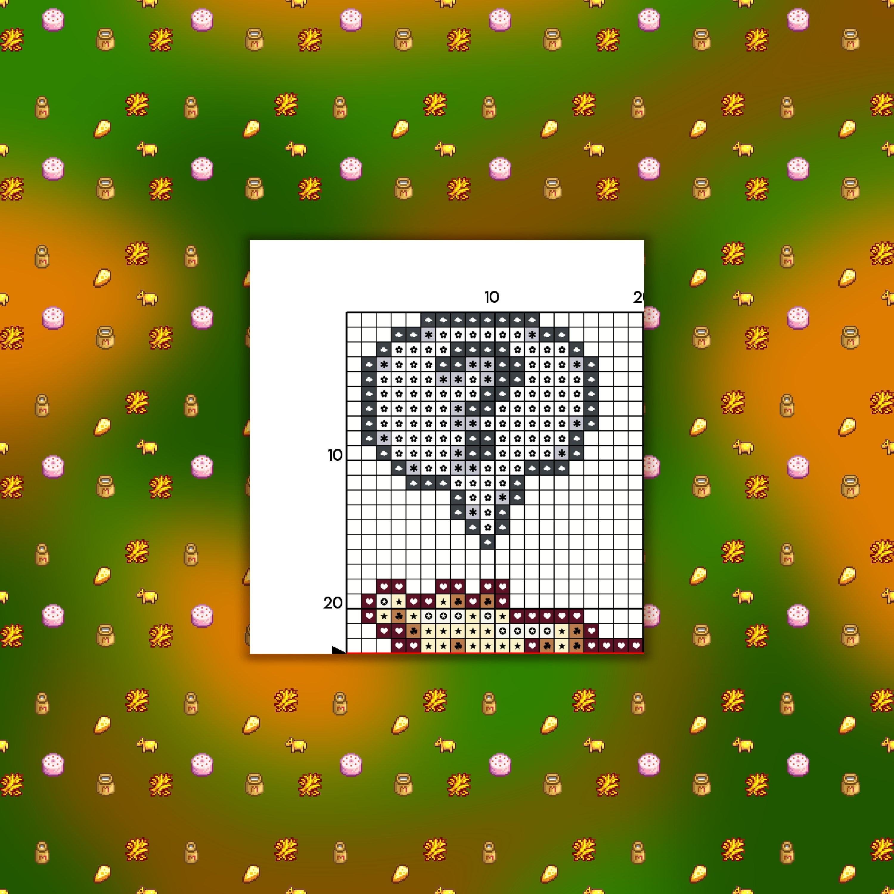 Stardew Cow Sprites - Bite Sized Sprite Display Cross Stitch Pattern ...