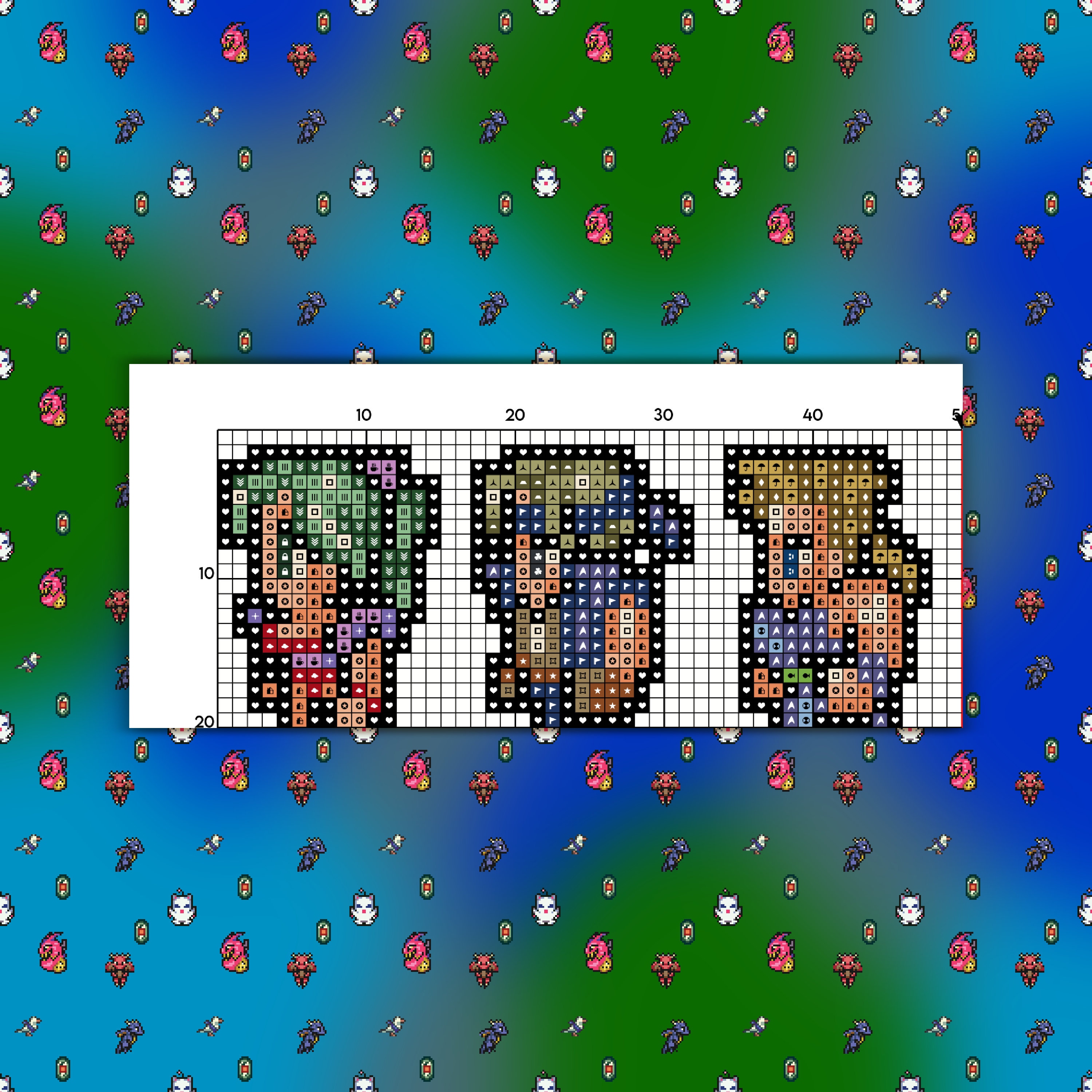 Heroes and Villians Sprite Display Cross Stitch Pattern Instant ...