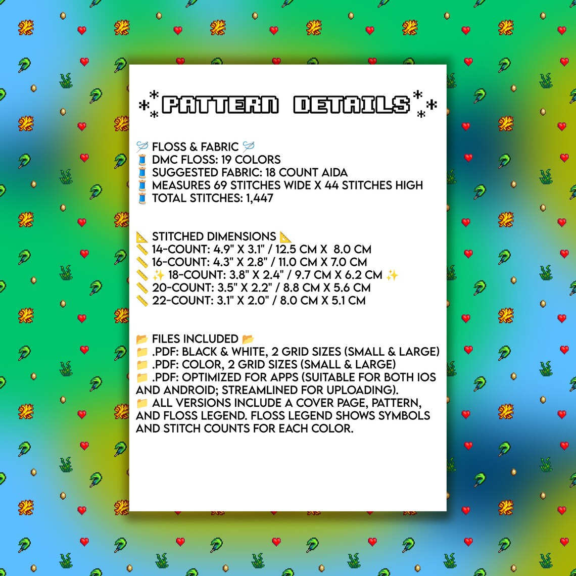Stardew Duck Sprites - Bite Sized Sprite Display Cross Stitch Pattern ...