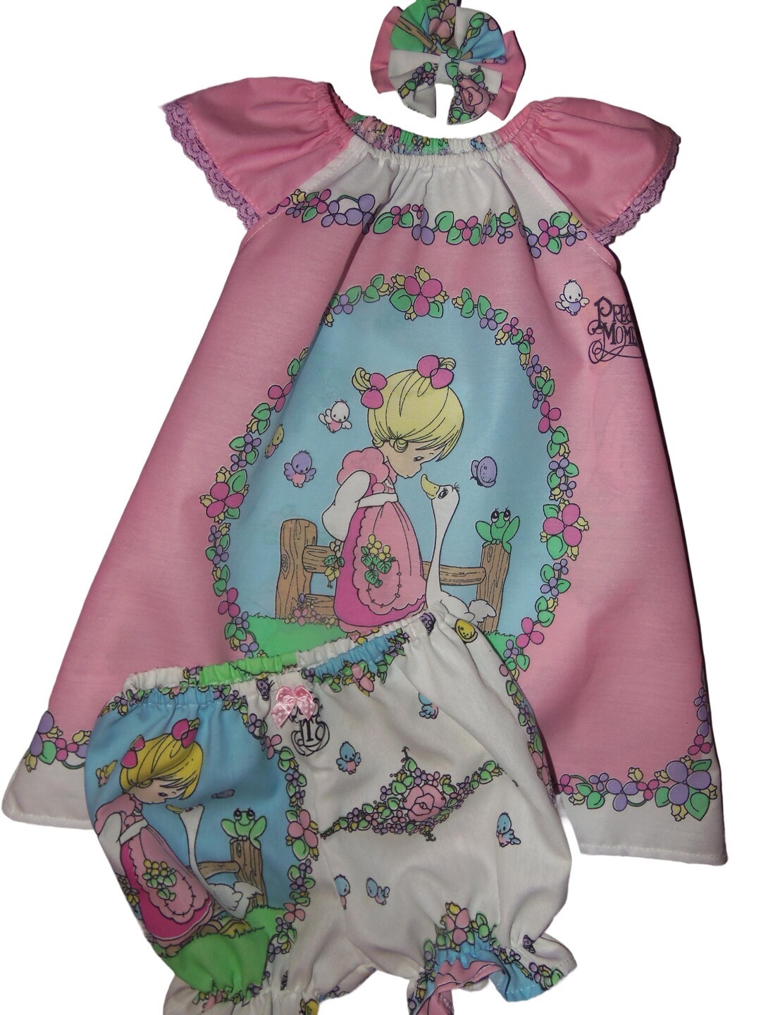 3PC Toddler Girl Set - Pastel Bloomers Diaper Cover Size 5T - Etsy