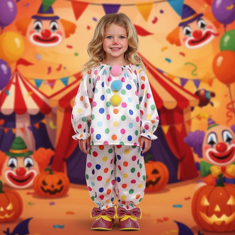 Girls Clown Costume - Etsy