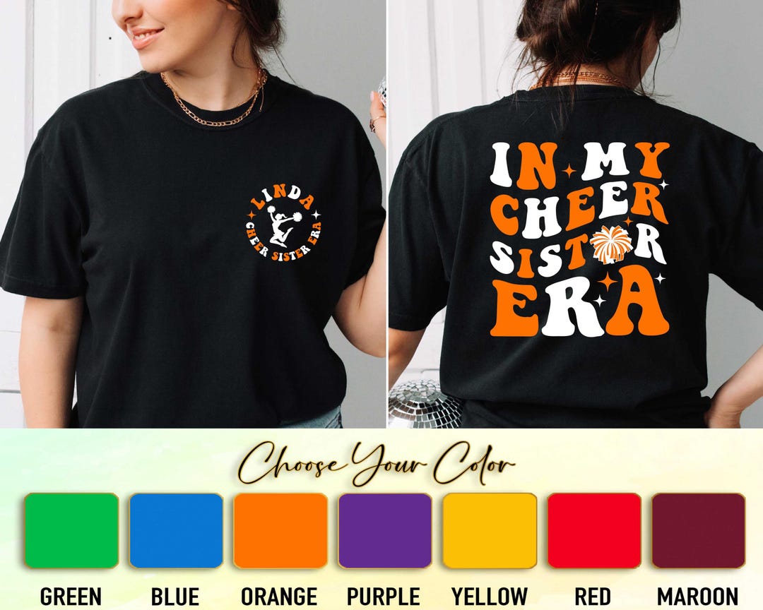 Personalized in My Cheer Mom Era Shirt, Custom Cheer Mama Era Shirt ...