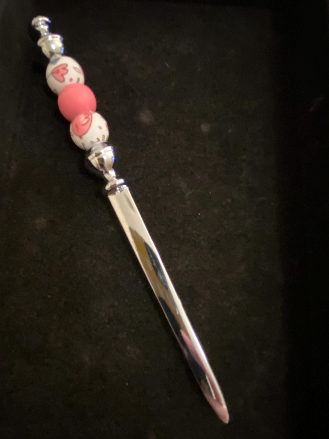 Pink Bird Beaded Letter Opener - Etsy