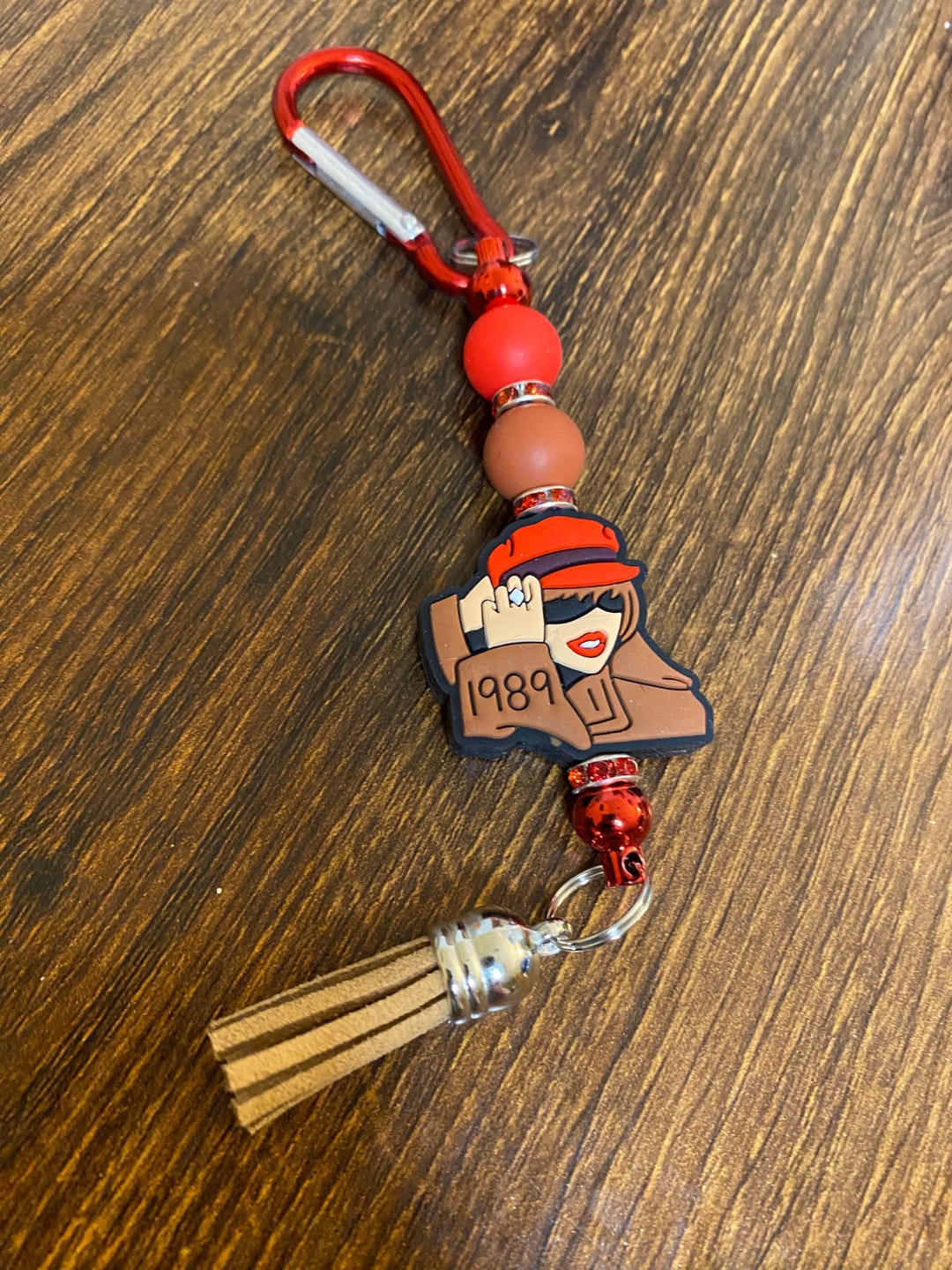 Beaded TS Red Colored Carabiner - Etsy