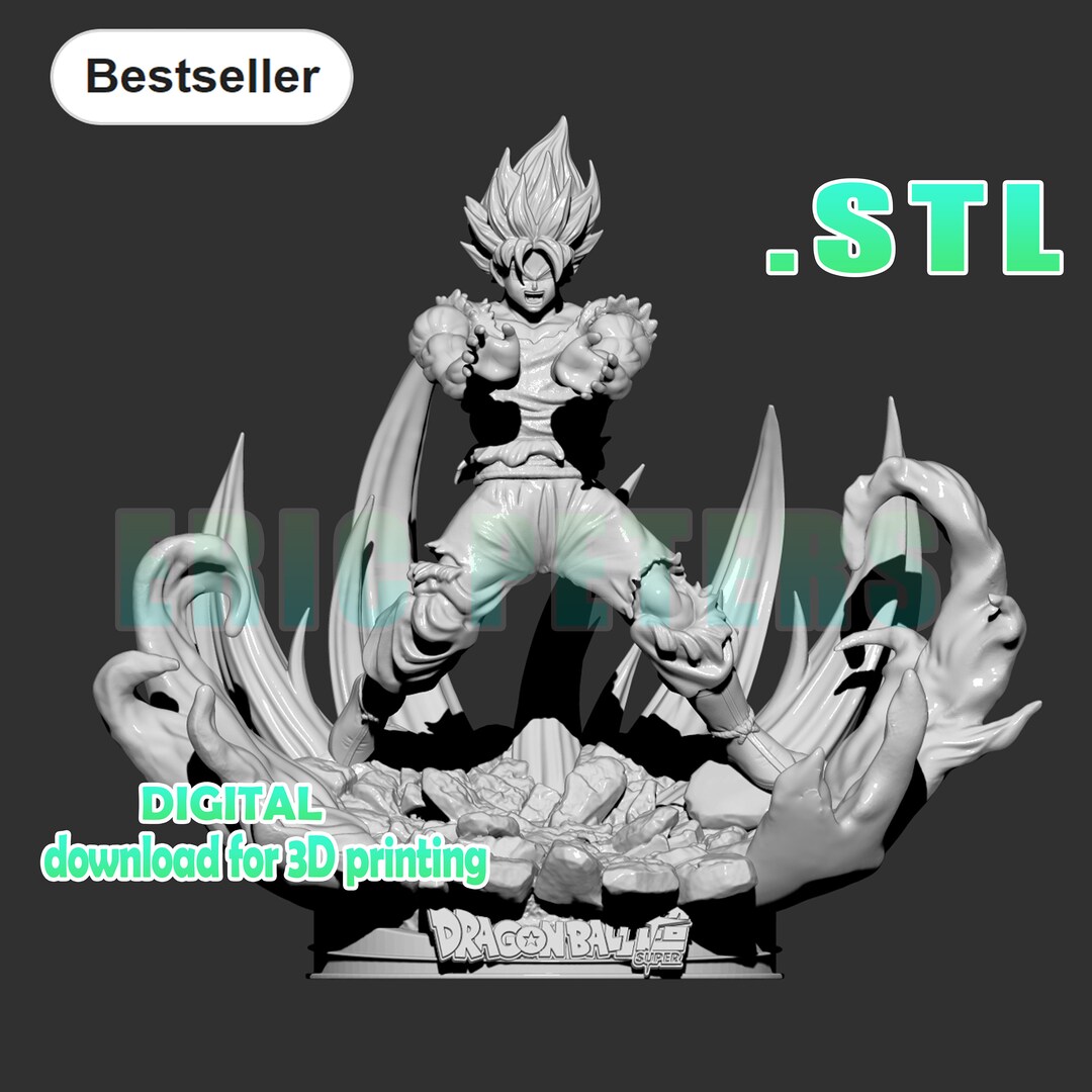 Dragonball STL, High Quality Stl Printer Files, Anime STL File, Goku 3D ...