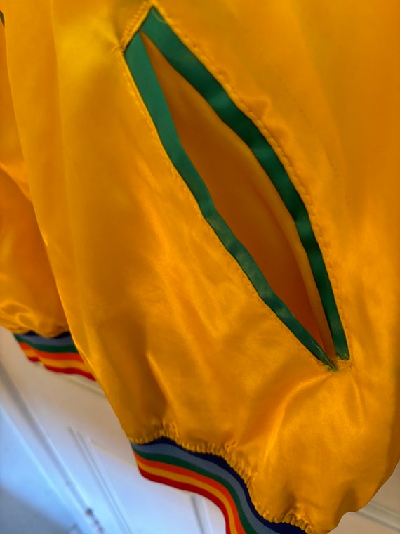 1970S Supe Rare Crayola Colored Satin Bomber Jacket W… - Gem