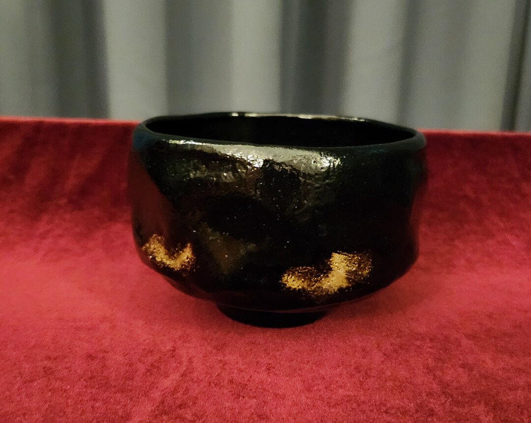Kuro Black Raku Shoraku Sasaki Jyo Japanese Matcha Bowl - Etsy
