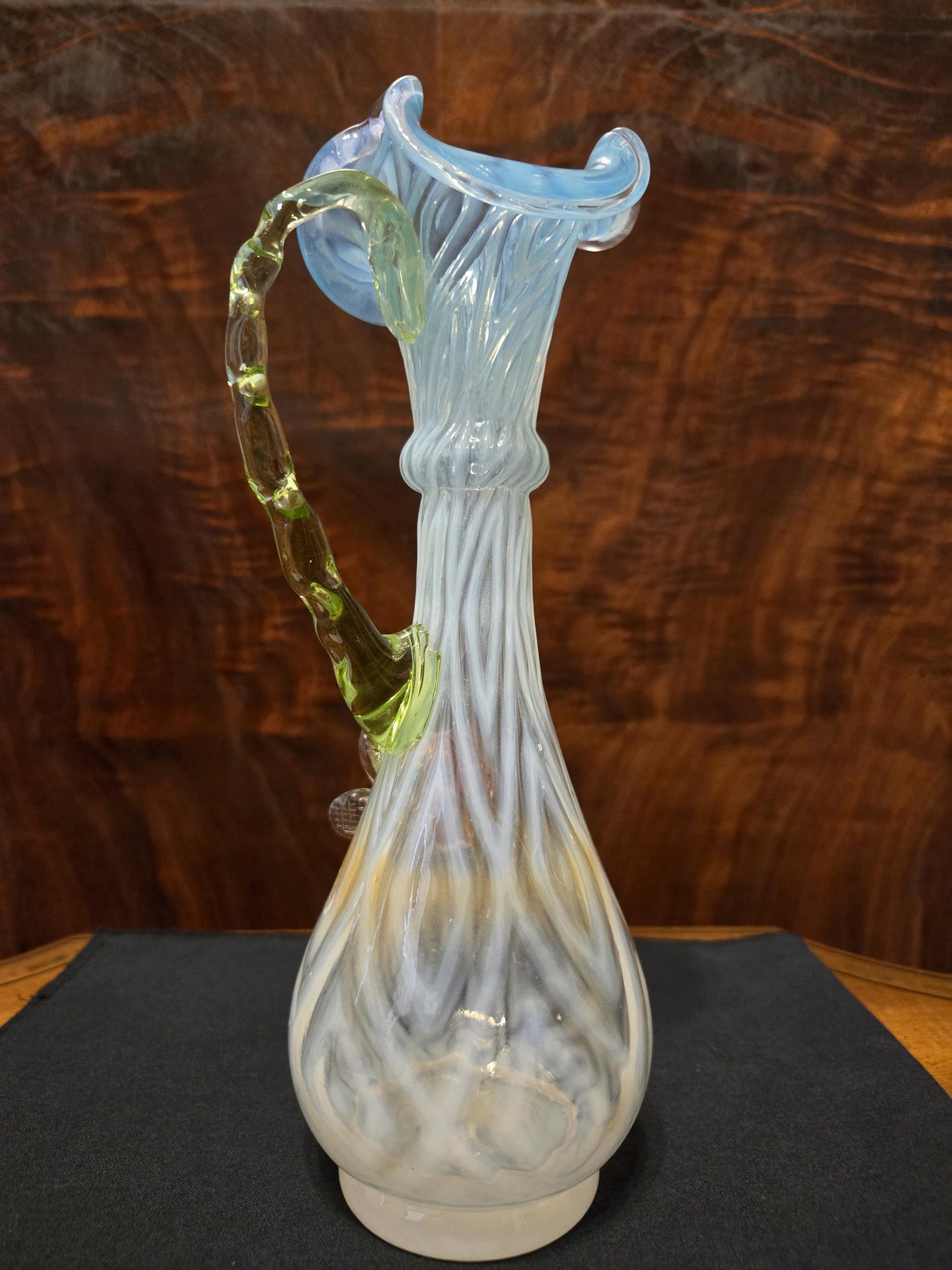 Antique Victorian Decorated Harlequin Opalescent Ewer Pitchers - Etsy