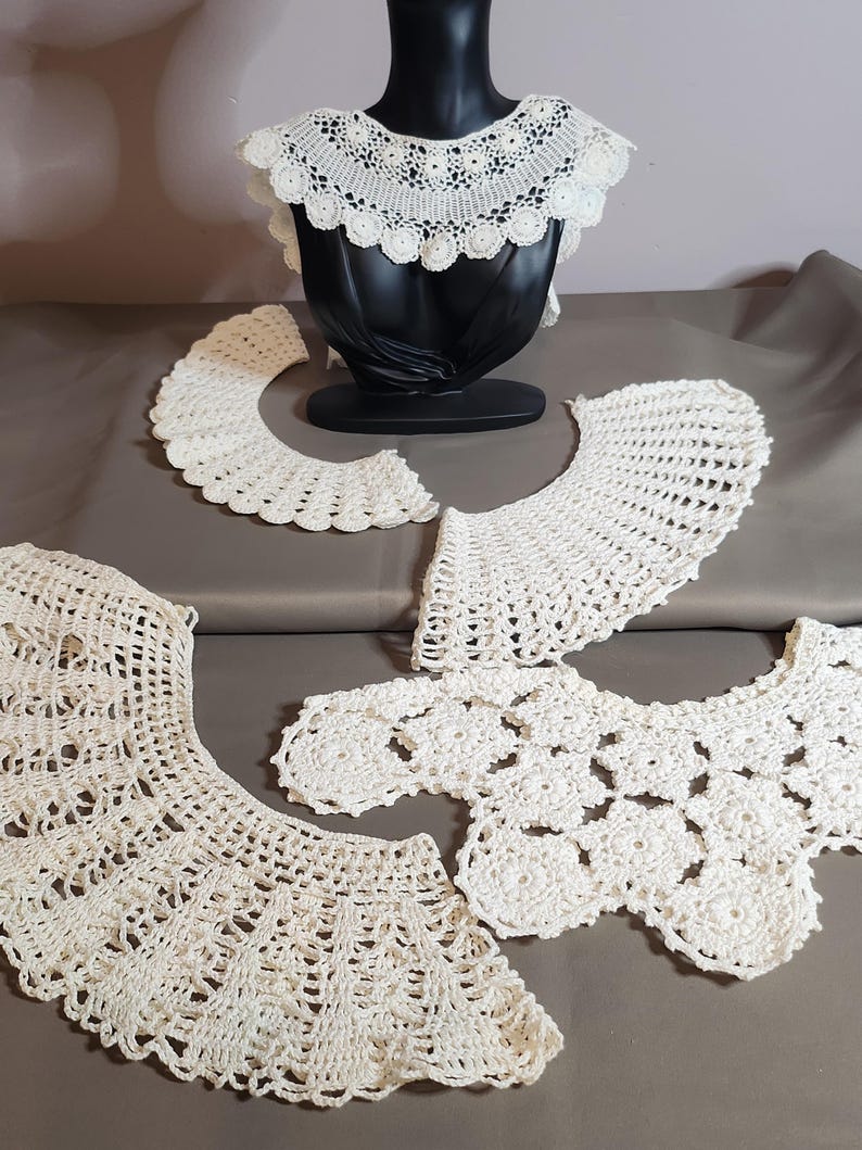 Vintage Crochet Collars - Etsy