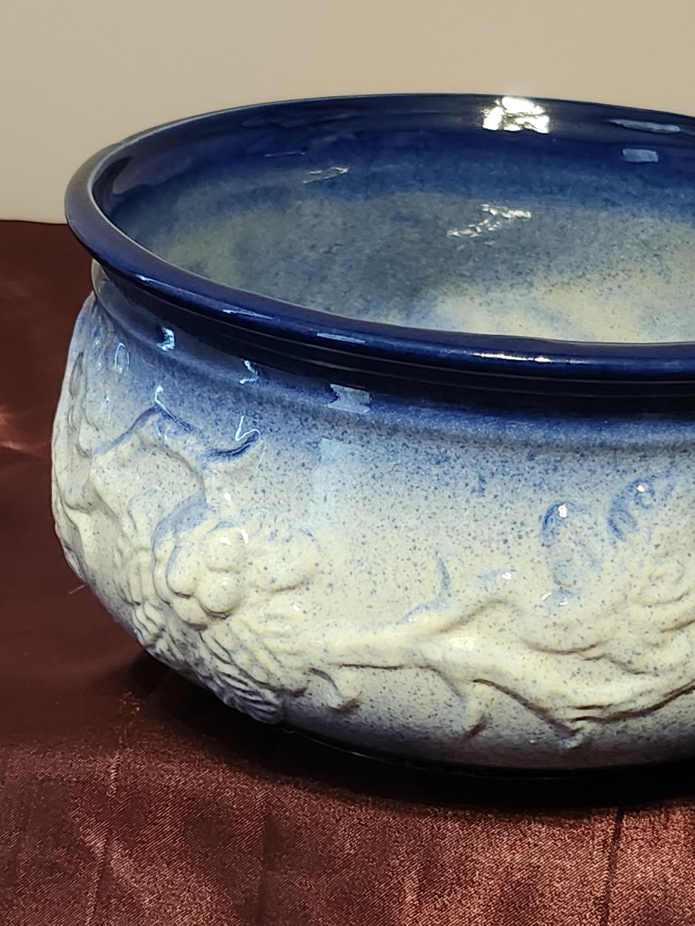 Vintage Staffordshire Blue & White Chamber Pot - Etsy