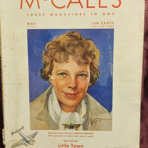 Mccall's Magazine May 1937 Amelia Earhart - Etsy