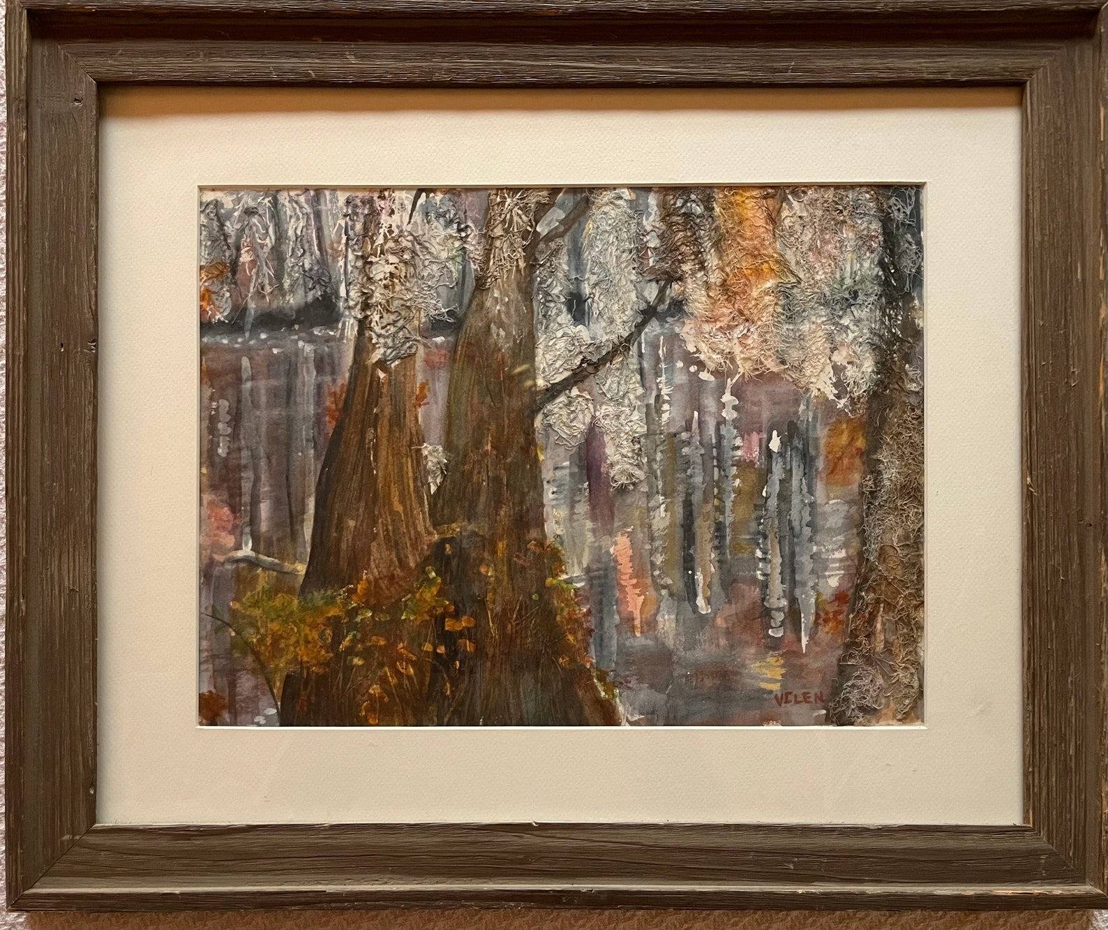 Alabama Bayou Original Watercolor Painting Nature Beautiful Landscape ...