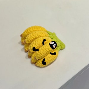 Banana Crochet Pattern Bunch of Banana Amigurumi PDF Food Keychain ...