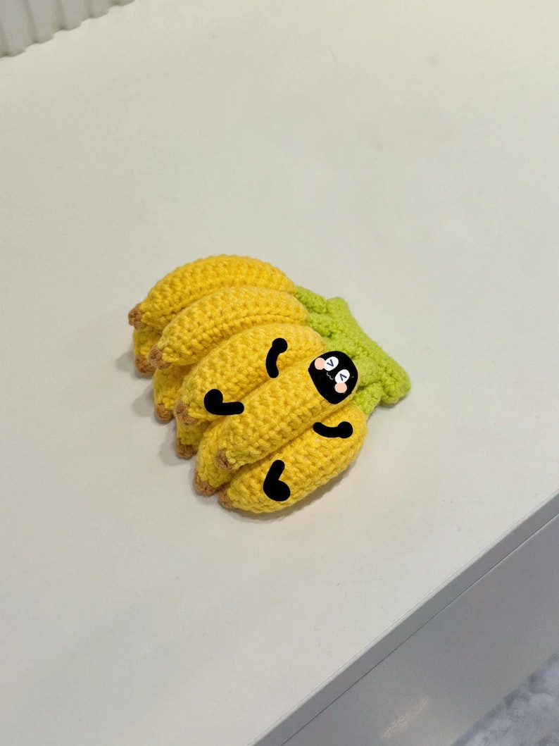 Banana Crochet Pattern Bunch of Banana Amigurumi PDF Food Keychain ...