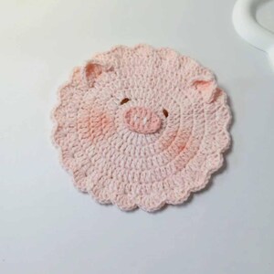 Piggy Coaster Crochet Pattern Cute Barn Farm Animal Coaster Set ...