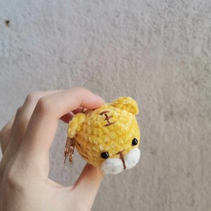 Handmade Tiger Head Keychain Crochet Cute Animal Pendants Ornaments ...