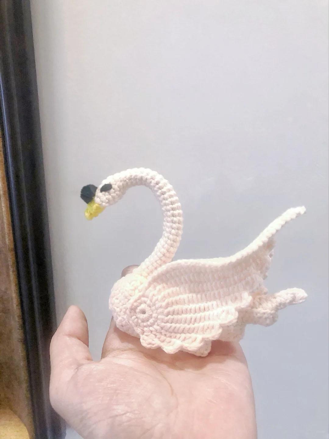 White Swan Crochet Pattern Beautiful Graceful Bird Amigurumi PDF Snow ...