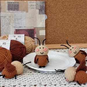 Baby Cockroach Crochet Pattern Small Kawaii Cockroach With Face ...