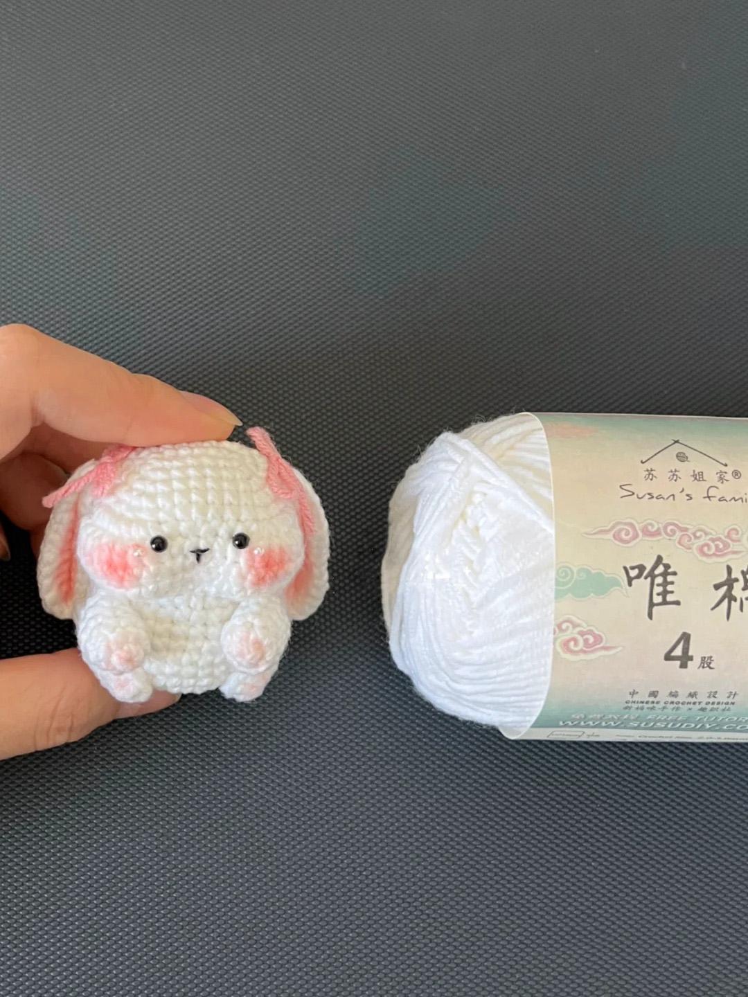 Chubby Cheek Rabbit Crochet Pattern Little Sitting Bunny With Floppy ...