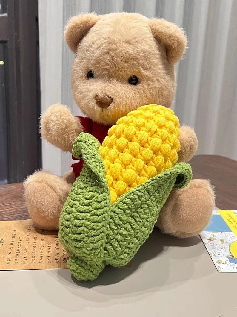 No Sew Big Corn Crochet Pattern Corn Pillow Amigurumi Pattern PDF Giant ...