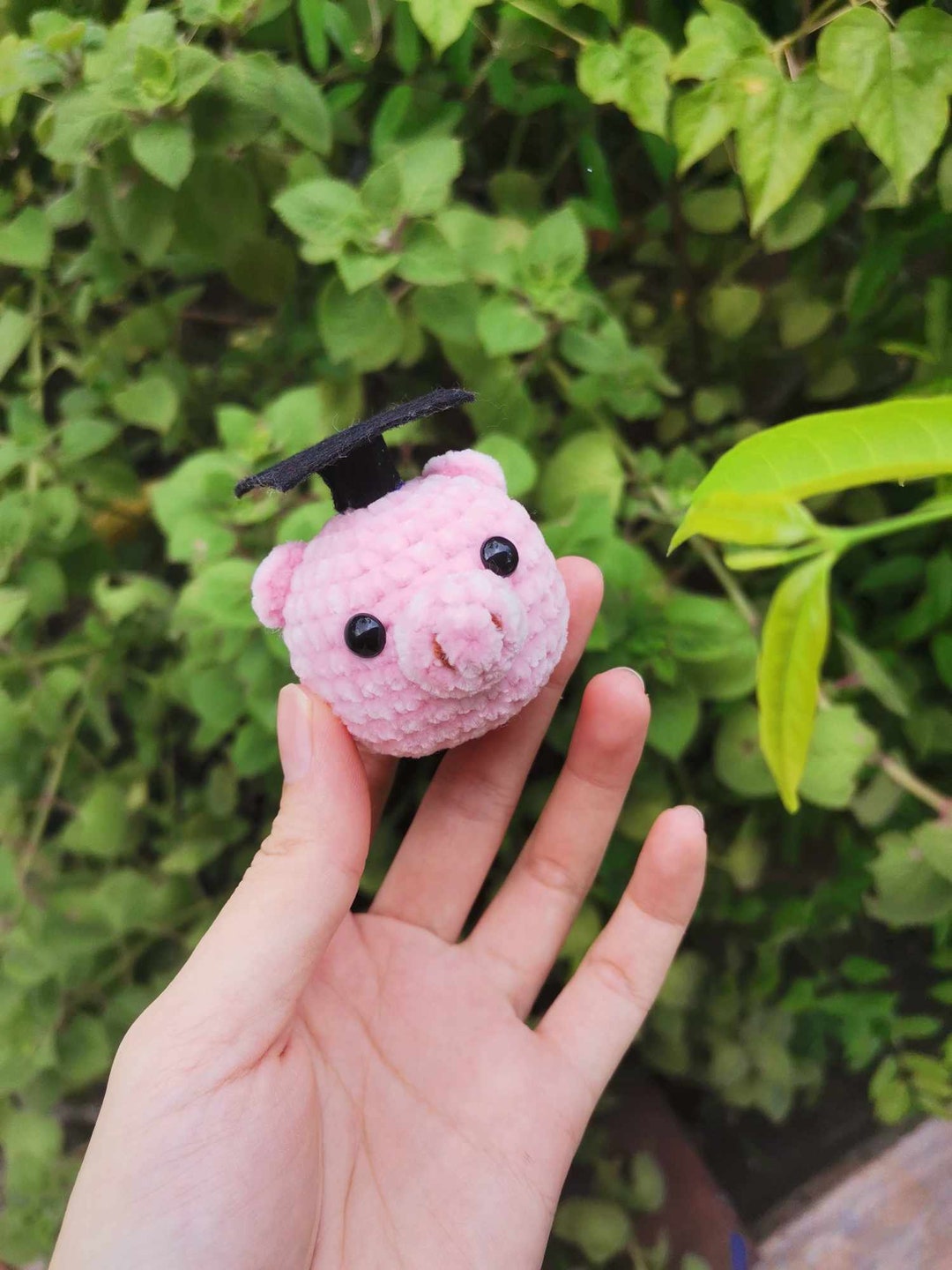 Crochet Graduation Pig Amigurumi Mini Animal Wearing Graduation Cap ...