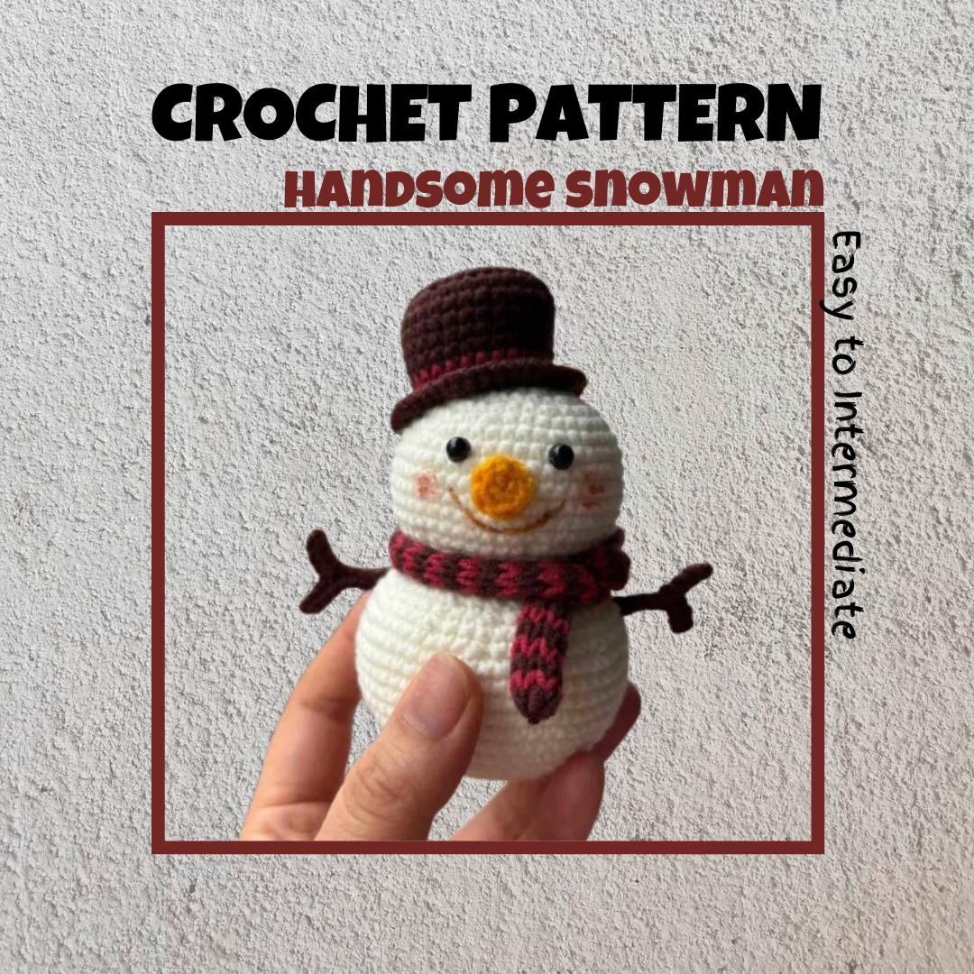 Handsome Snowman Crochet Pattern Cute Winter Holiday Christmas Tree ...